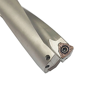 GBJ WC- Φ20.5-3D-C25 +10pcs WCMX040208FN Indexable U Drill Inserts Holder Fast Water Jet Drill Violent Drill WPD Series (WPD-Φ20.5-3D-C25+WCMX040208)