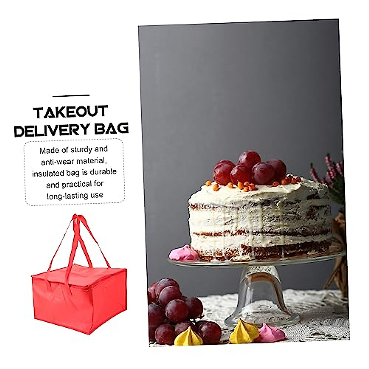 BESPORTBLE Zip Ties Outdoor Insulation Bags Zip Ties Outdoor Non-woven Fabric Food Warmer Bag Cold Food Bags High Capacity Storage Bags Reusable Grocery Bag