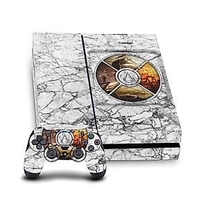 Head Case Designs Officially Licensed Assassin's Creed Logo Brotherhood Graphics Vinyl Sticker Gaming Skin Decal Cover Compatible With Sony PlayStation 4 PS4 Console and DualShock 4 Controller Bundle