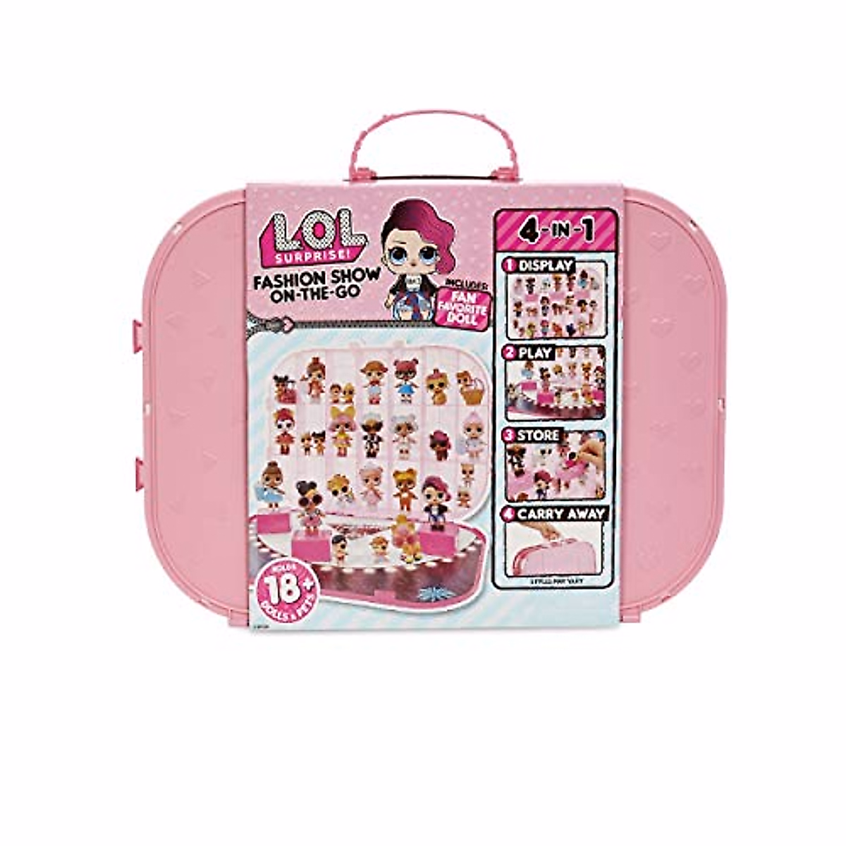 L.O.L. Surprise! Fashion Show On-The-Go Storage/Playset with Doll Included – Light Pink