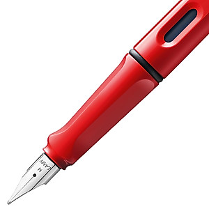 Lamy safari Fountain Pen - Elegant Design Cool Pens, Best Pens For Smooth Writing, Journaling, and Calligraphy - Red Extra Fine Point Pen