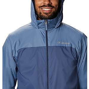 Columbia Men's Glennaker Lake Lined Rain Jacket, Dark Mountain/Bluestone, Small