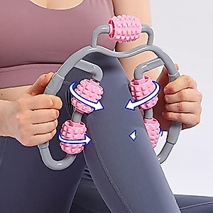 CreamSpace Trigger Point Roller for Foam, Hand, Elbow, Arm, and Leg. Release myofascial, Fasical and Tissue Pain and Muscle Stiffness After Work Out. (Pink)