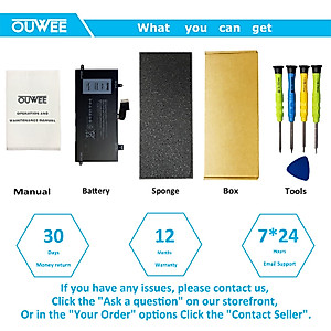 OUWEE J0PGR Laptop Battery Compatible with Dell Latitude 12 5285 5290 2-in-1 Tablet Series Notebook 0J0PGR 1WND8 X16TW FTH6F 0FTH6F 7.6V 42Wh 5250mAh