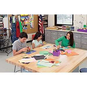 Classroom Keepers 9" x 12" Construction Paper Storage, White, 9-3/8"H x 29-1/4"W x 12-7/8"D, 1 Unit