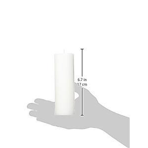 6 Inch White Pillar Candle