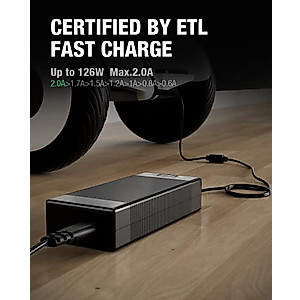 stio 4 Prong Charger for Ninebot S/S-MAX/Mini PRO/Mini lite, 63V 2A Power Supply Compatible with Ninebot by Segway Go Kart Kit,Gokart PRO 4 Pin Notched Connector Lithium Battery Charger Power Adapter