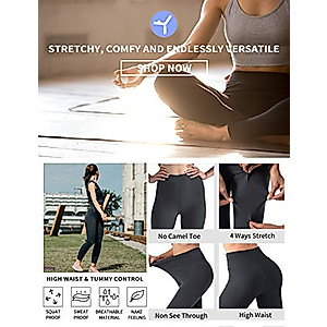 Chiphell High Waist Leggings for Women Tummy Control Workout Running Yoga Pants 3 Pack