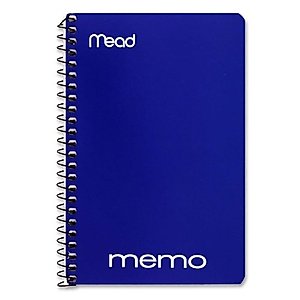 Wire-Bound Memo Book, 4 x 6-In., 40-Ct.