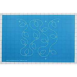 Hancy Creations Christmas Holiday Bundle, Pack of 3 Full Line Stencils, #40005 White Winter with Snowman Border, #60041 Christmas Star, #60042 Christmas Lights (40005, 60041, 60042)