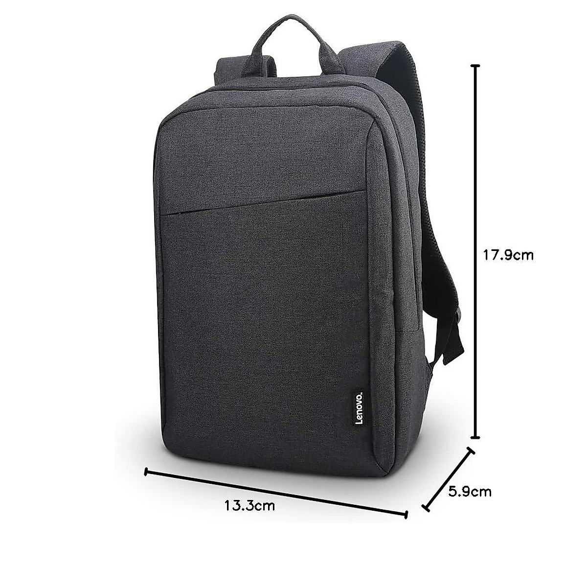 Lenovo Laptop Backpack B210, 15.6-Inch Laptop/Tablet, Durable, Water-Repellent, Lightweight, Clean Design, Sleek for Travel, Business Casual or College, GX40Q17225, Black Casual Backpack- Black