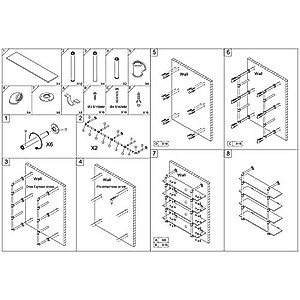 Coral Flower Industrial Pipe Shelving Wall-Mounted 4-Tier Rustic Metal Floating Shelves Wood Book Shelves Wall Shelf Unit Bookshelf Hanging Wall Shelves，Gray