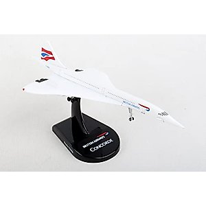 Daron Worldwide Trading Postage Stamp British Airways Concorde Vehicle (1/350 Scale), White,black