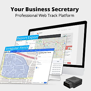 Lncoon GPS Tracker - 4G LTE Real-Time Car Tracking Device, OBD Plug & Play, Long Trip Tracking, Speed Monitoring for Fleet, Car Rental, Multiple Alert