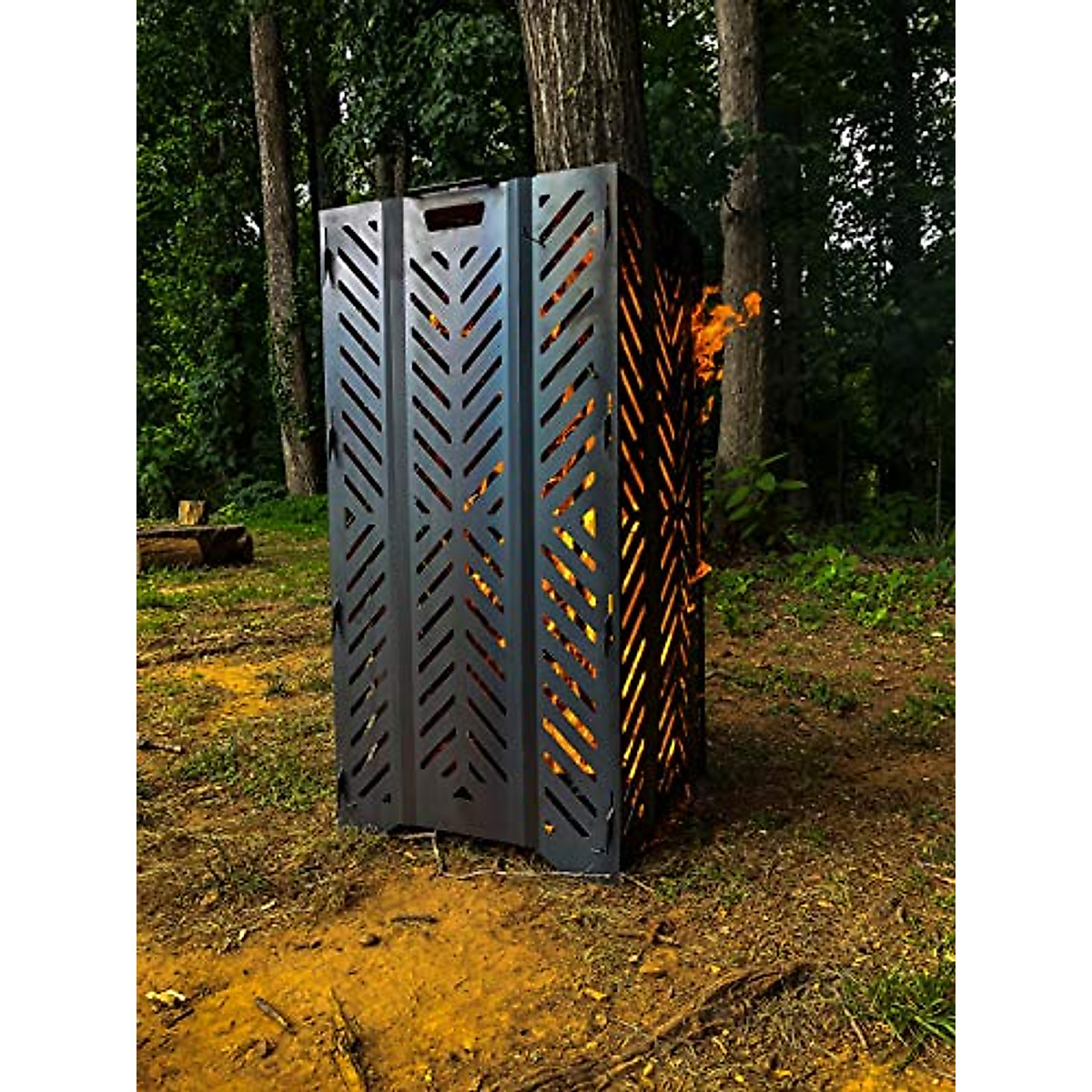 Camco Burn Bin | Features Hand-Oiled structurally Reinforced Side and Base Panels (L) x 22 (W) x 45-inches (H) (51250), Large Bin