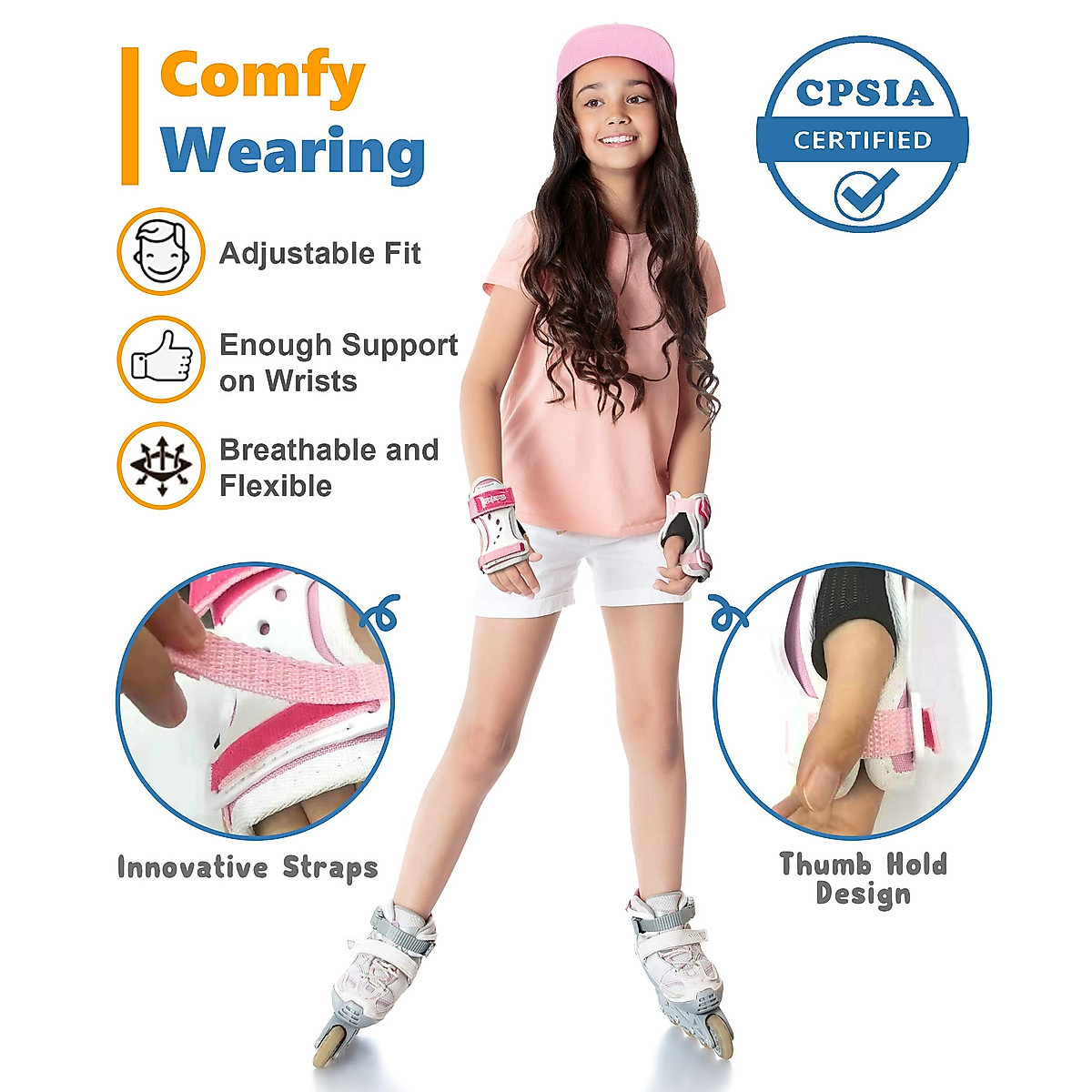 Kids Wrist Guards Kids Toddler Wrist Guards Wristsavers for Bike Skateboarding Roller Skating Snowboarding for Children Youth Girl Boy - Wrist Support Protective Gear Wrist Pads