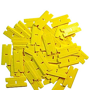 MINISCRAPER 20 Plastic Razor Blades Double Edged with Thicker and Thinner Edges/Decal Remover 2X Plus