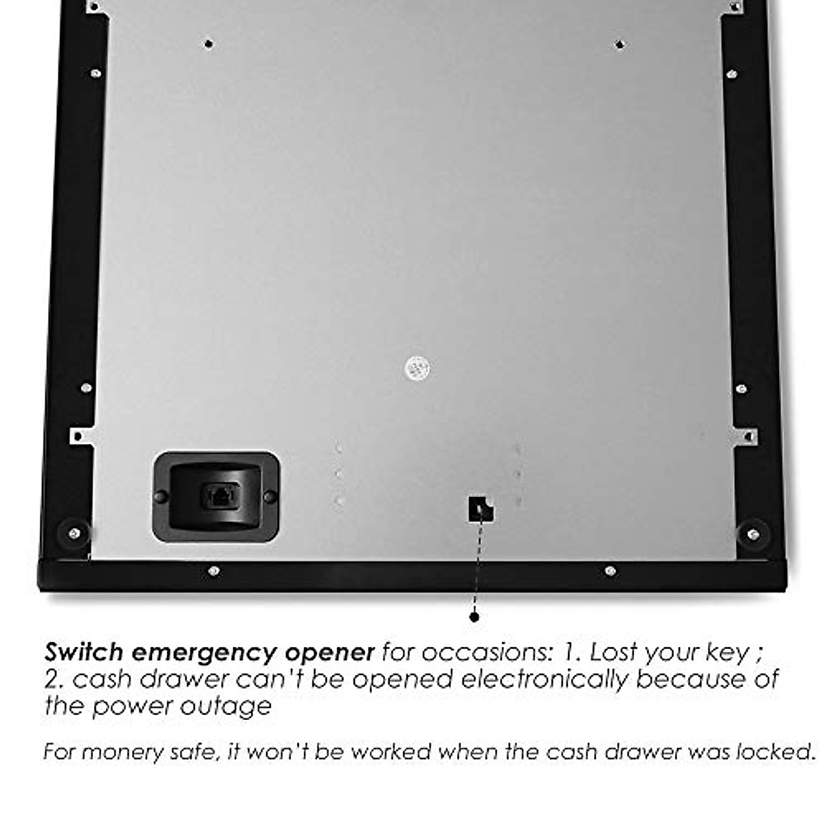 Beelta 18" Cash Drawer with Removable Tray, 5Bill/5Coin, RJ11 Cable, Key Lock, DC24V, Standard Duty, BK1816B