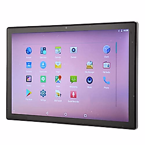 Haofy WiFi Tablet PC, 6 and 256G Octa Core 10 Inch Tablet 5G WiFi 4G Communication Dual SIM Card Slot Gray 100-240V for Travel (US Plug)