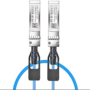 CHUANGSUTON Blue 10G SFP+ DAC Passive Direct Attach Copper Cable for Intel XDACBL0.5M Ethernet 10GbE 10Gb/s SFP+ to SFP+ DAC 0.5M(1.6ft)
