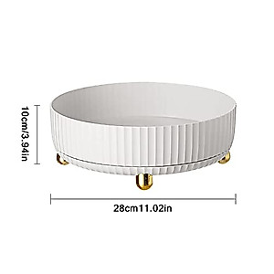 Makeup Perfume Organizer Perfume Tray,360 Degree Rotating Lazy Susan Cosmetic Desk Storage Makeup Organizer Lotions Display Case Round Gift Tray with Large Capacity