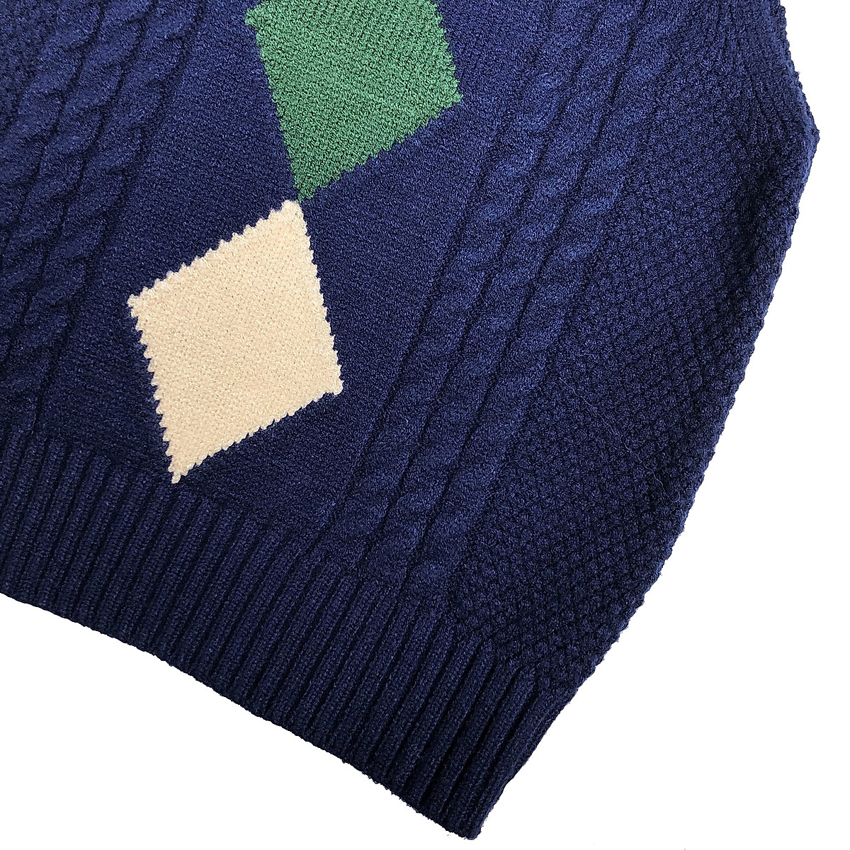 MSTOZE Baby Knit Sweater Vest Round-Neck Sleeveless Plaid Pullover for Size 1-4T Toddler Boys & Girls Royal/Blue