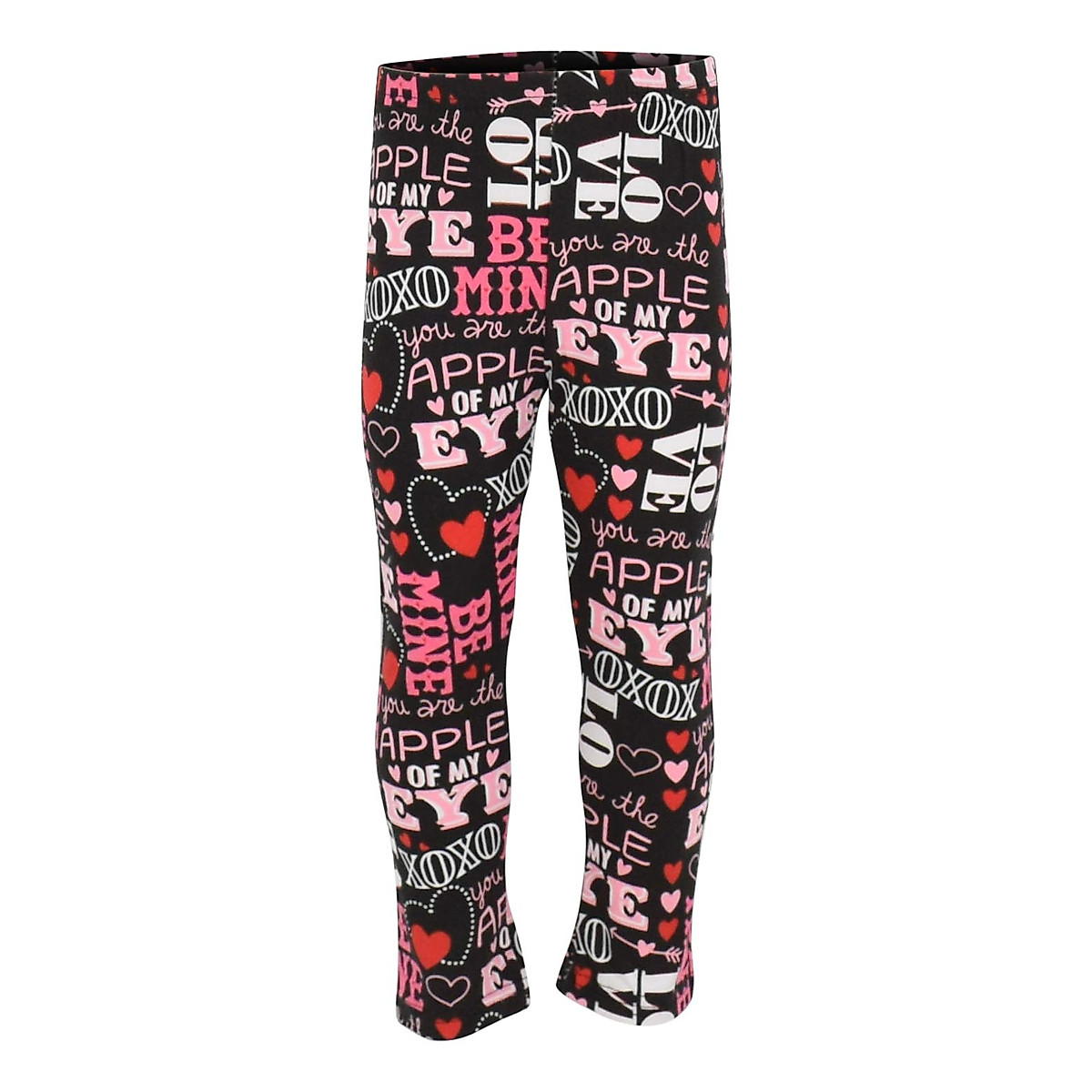 Unique Baby Girls Valentines Day Toddler Outfit Ruffle Top Legging Set (7 Years, Pink)