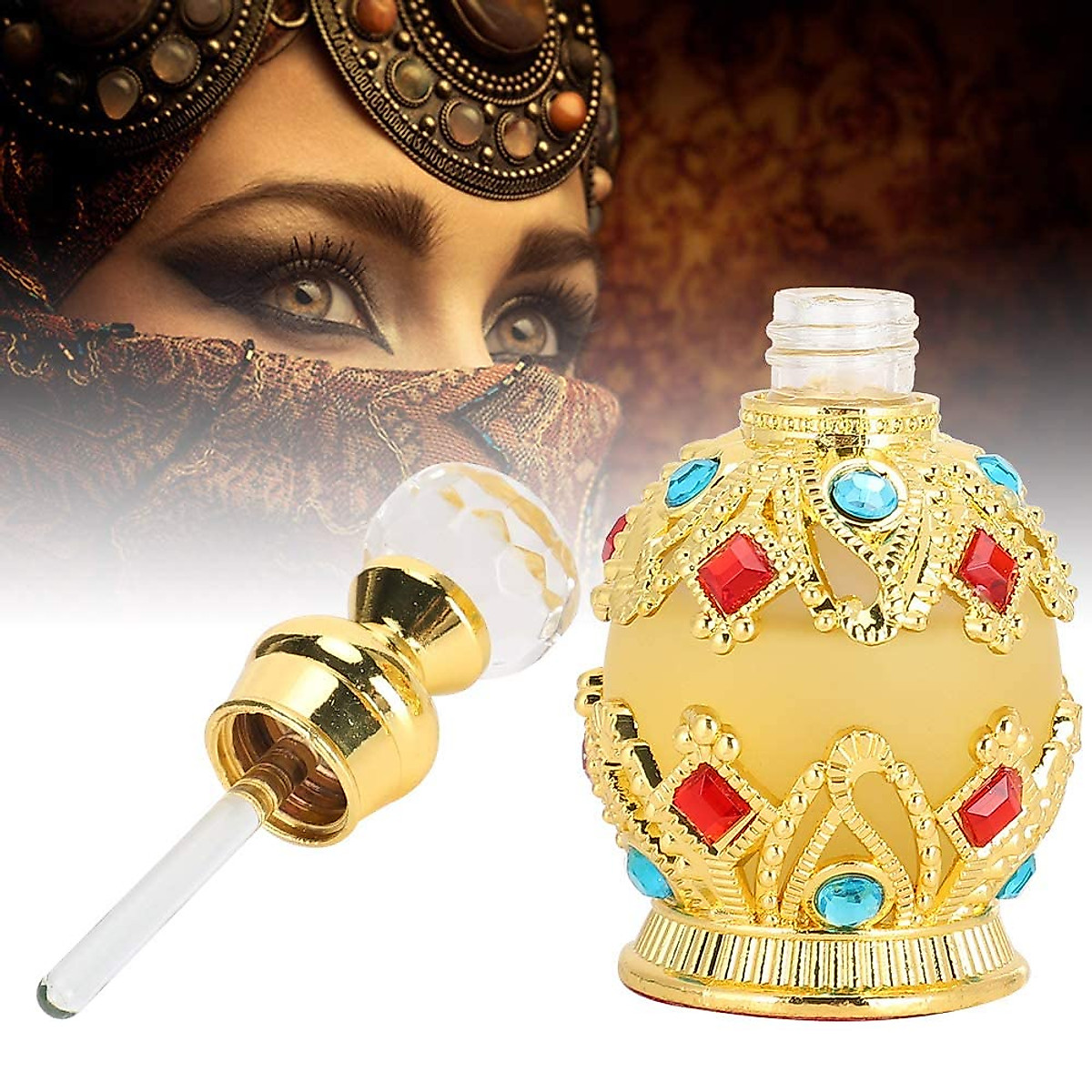 Dubai Retro Perfume, Muslim Halal Dubai Retro Essential Oil Exquisite Vintage Fragrance Gift, Mainly Floral and Fruity 15ml