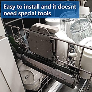 Upgraded W10350375 Dishwasher Top Rack Adjuster & W10195840 Dishwasher Positioner & W10195839 Rack Adjuster & W10508950 Stop Track Replacement for Whirlpool WDTA50SAHZ0 dishwasher parts(8 Packs)