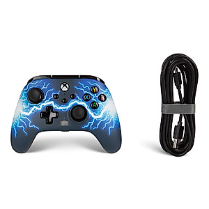 PowerA 1521745-02 Enhanced Wired Controller, Arc Lighting, Double Vibration Function, Back Button, Xbox Series X, S, Xbox One, PC, Windows 10/11 (Officially Licensed Product)