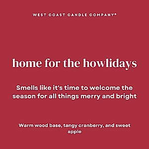 Pet Friendly Candle | Pet Safe Candle | All Natural Clean Burning Soy Candle | Pet Odor Eliminator | Dog & Cat Safe Candle | Air Freshening Scented Candles | 4 oz (Home for The Howlidays)