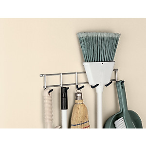 ClosetMaid Household Hang Up Wall Mounted Hook Rack, 5.8 x 18.4 x 3.8 inches, Silver