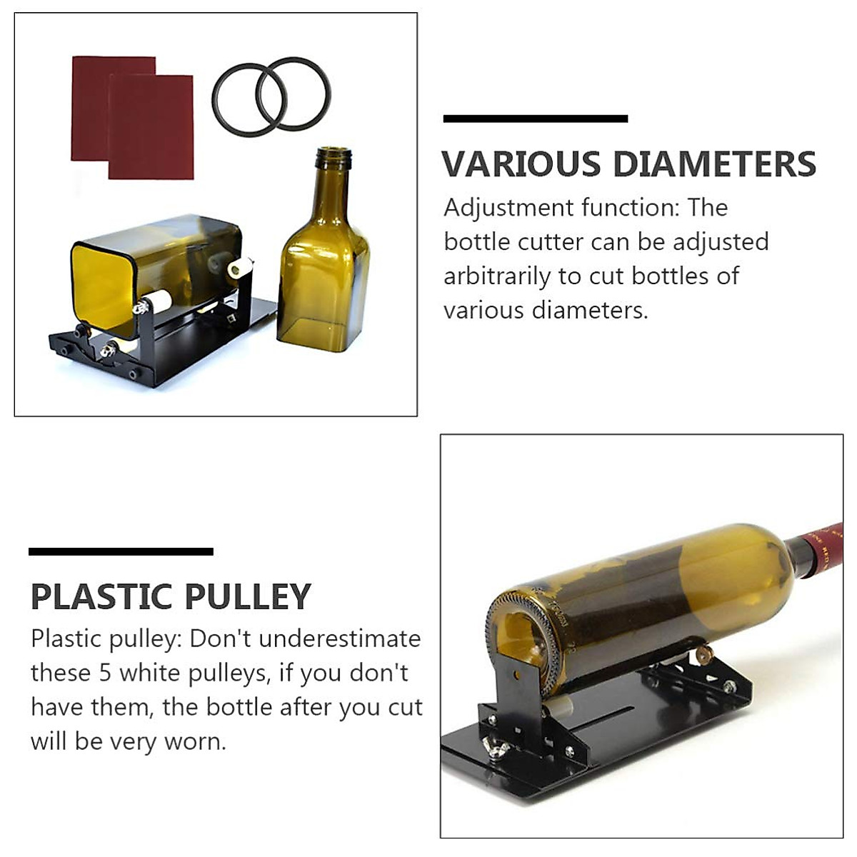 wine bottle cutter Bottle Cutter DIY Machine glass jar cutter glass cutting tool bottle cutter kit corkscrews for wine bottles glass cutting kit car into glass bottle round square