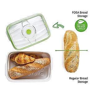 FOSA extra large 4L bread box container Vacuum pump TURTLR not included