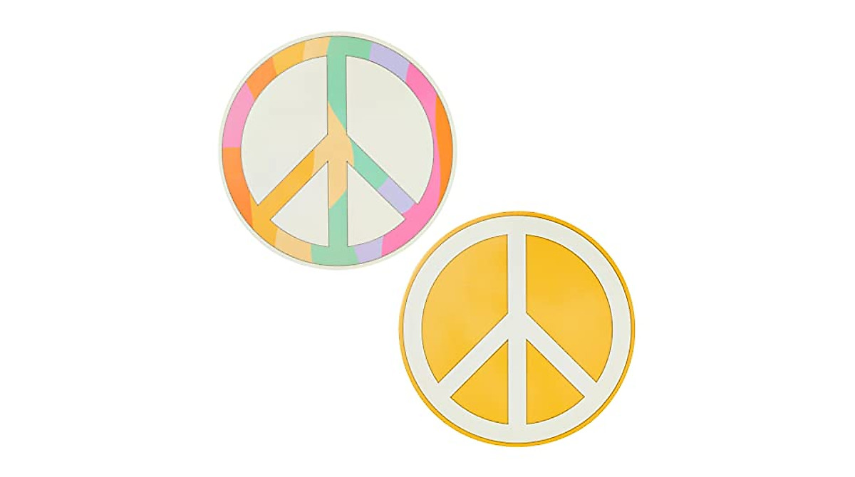 Retro Hippie Paper Cutouts for 60s Party Decorations | BLUE PANDA