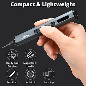 Sainlogic Electric Screwdriver, 68 in 1 Screwdriver Set, 3.7V Mini Electric screwdriver cordless 350mAh, 5 Torque Settings, 4 LED Lights, Electric Small Screwdriver Set for Phone Camera Watch