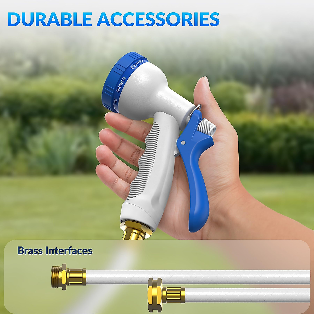 Efurden Retractable Hose Reel, 5/8 Inch x 100ft Wall Mounted Garden Hose Reel with 180 Deg Swivel Bracket and Automatic Rewind