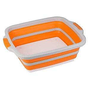 Large 4.22 Gal / 16L Collapsible Cutting Board with Container, Foldable BBQ Prep Tub, Sapce Saving Dish Basin for Kitchen, Camping, Picnic, Vegetable and Fruit