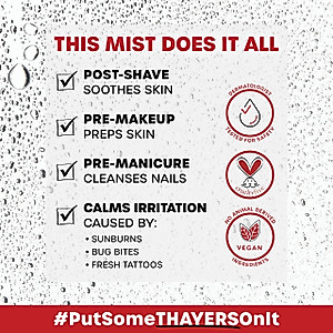 Thayers Alcohol-Free Witch Hazel Facial Mist Toner with Aloe Vera, Lavendar, Soothing and Hydrating, For All Skin Types, 8 oz