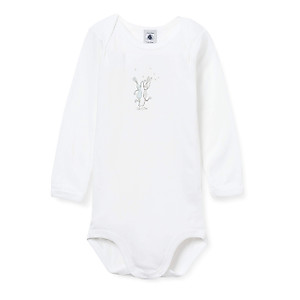 PETIT BATEAU UNISEX Babies' Rabbit Themed Long-Sleeved Cotton Bodysuits - 5-Pack STYLE A00SX SIZES 1-36 MONTH (SIZE 12 MONTH STYLE A00SX)