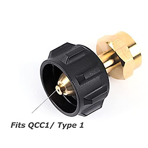 Propane Adapter, Propane Refill Adapter, QCC Type Propane Bottle Filler Adapter for Outdoor Camping Grill BBQ (Adapter)