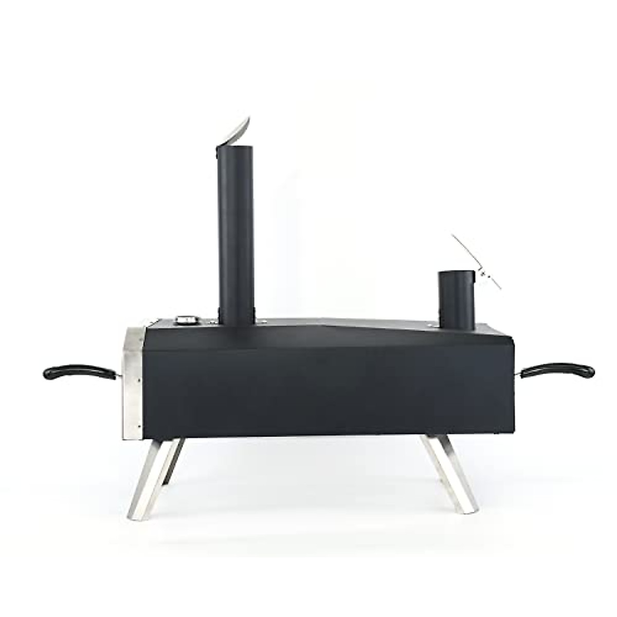 BNDHKR Outdoor Wood Fired Pizza Oven，Portable Stainless Steel Wood Pellet Pizza Oven，Backyard Pizza Grill with 12 Inch Pizza Stone