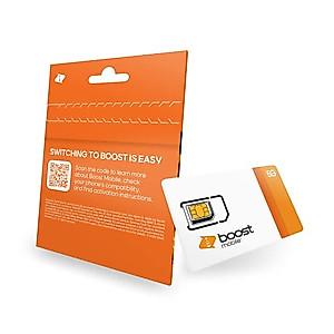 Boost Mobile Prepaid SIM Card | Unlimited Talk & Text | 3 Month 5 GB Data Plan for Unlocked Cell Phones | Pay As You Go I No Contracts