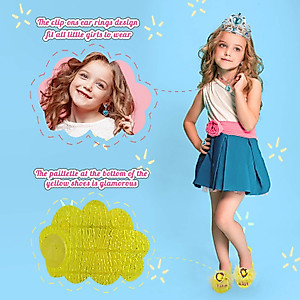 Princess Dress Up Shoes and Jewelry Boutique Little Girl Princess Play 4 Pairs of Play Shoes and Pretend Jewelry Toys Accessories Play Role-Play Gift Set for Toddlers Aged 3,4,5,6 Years Old