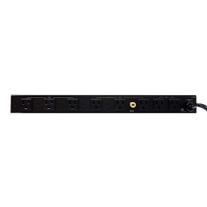 Monoprice 15 Amp Power Conditioner and Sequencer - 8 Outlets, 3 Zones, 1U Rack Mount, Black - Stage Right