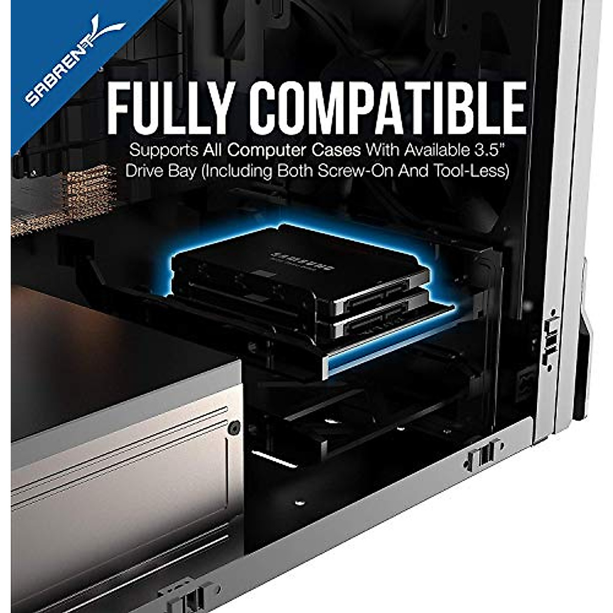 SABRENT 2.5 Inch to 3.5 Inch Internal Hard Disk Drive Mounting Bracket Kit (BK-HDDH)