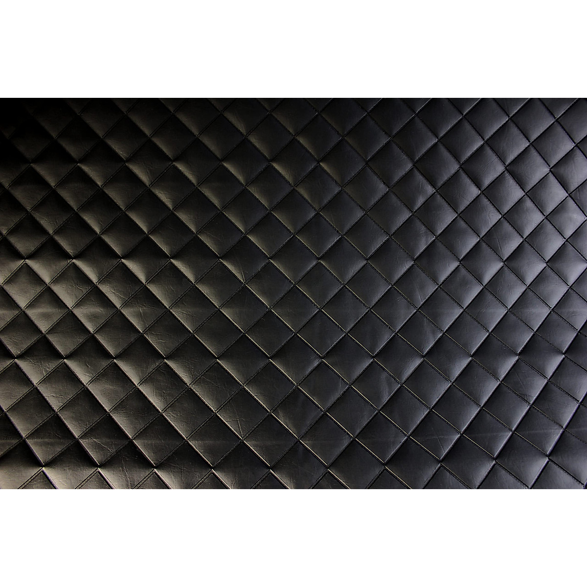 VViViD Bycast65 Black Quilted 4" x 6" Diamond Pattern Padded Marine Vinyl Roll (25ft x 54")