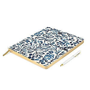 Fringe Wc Indigo Leaf Lg Paperback Journal (841028)