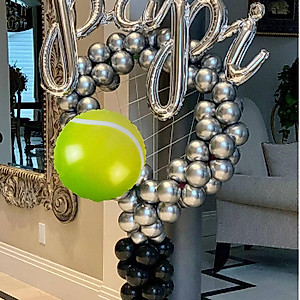 Tennis Ball Balloon Pack of 5 Tennis Balloon Tennis Themed Birthday Party Supplies Tennis Sports Cutouts Party Supplies Sports Birthday Party Decorations Tennis Baby Shower home office decor