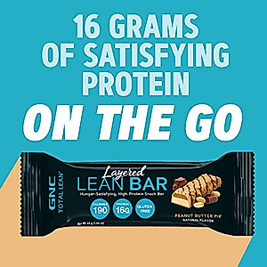 GNC Total Lean Layered Lean Bar | Hunger Satisfying - High Protein Snack Bar | Girl Scout Thin Mints - 9 Bars